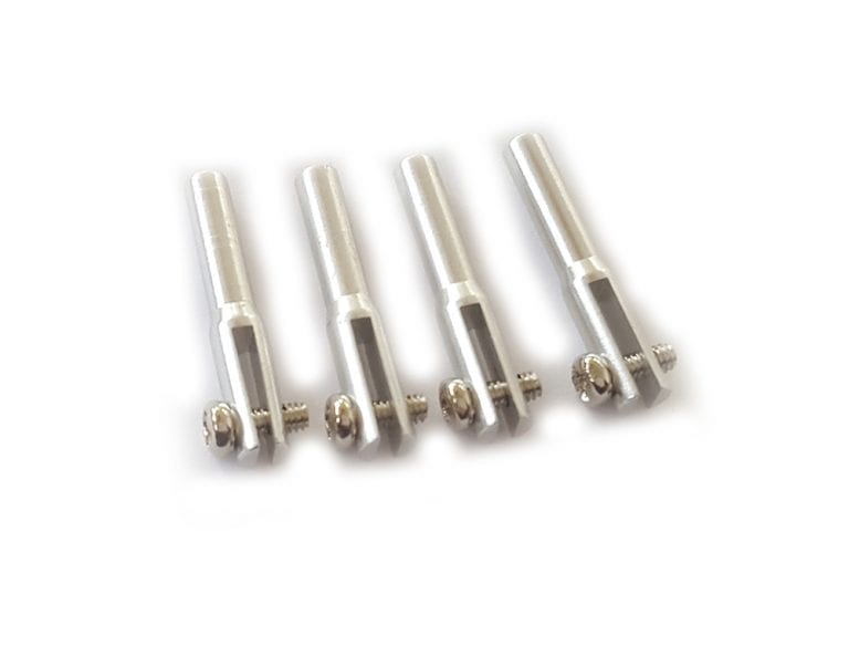 Aluminum CNC machined lightweight clevises Pack of 4 – Precision Aerobatics